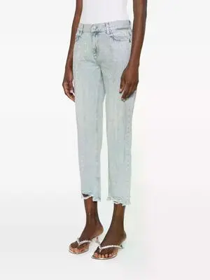 Patrizia Pepe Embellished Distressed Jeans