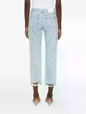 Patrizia Pepe Embellished Distressed Jeans