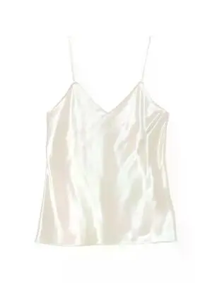 Alberta Ferretti V-neck Spaghetti Strap Blouse