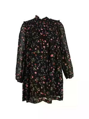 Long Sleeve Floral Mini Dresses
