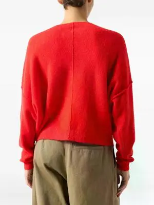 American Vintage Long-sleeve Boat-neck Sweater - Red