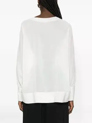 Ermanno Scervino Cuff Silk Knitwear - White