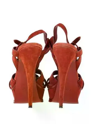 Saint Laurent Tribute Platform Sandals - Red