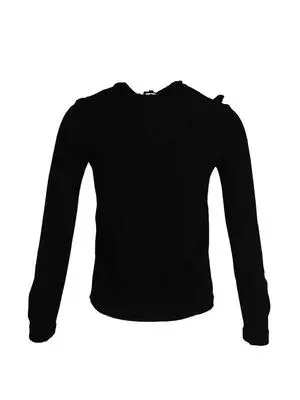Maje Ruffle-trim Long-sleeve Top