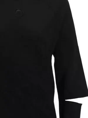 MARINE SERRE Crew Neck Long Sleeve Cut-out Sweater