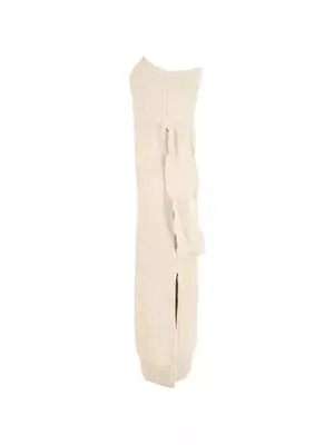 Jacquemus La Robe Maille Noeud Midi Dress - Neutrals