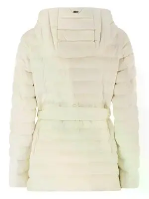 Herno Belted Hooded Puffer Jacket - Neutrals
