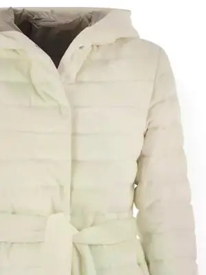 Herno Belted Hooded Puffer Jacket - Neutrals