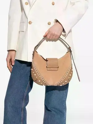 JIMMY CHOO Small Studded Shoulder Bag - Neutrals