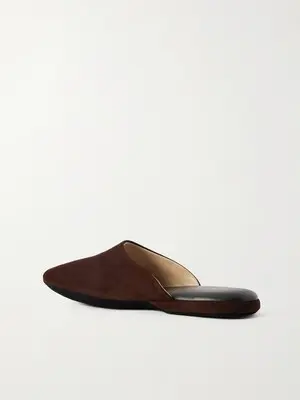 Charvet Suede Slippers - Brown