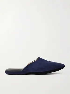 Charvet Suede Slippers - Blue