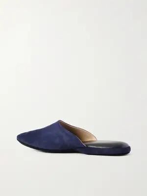 Charvet Suede Slippers - Blue