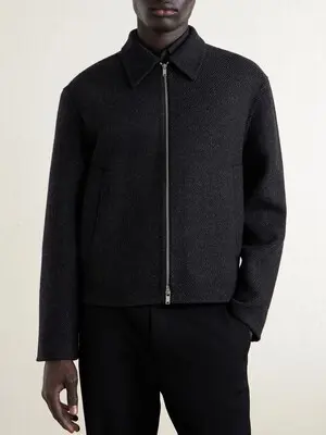 JIL SANDER Virgin Wool Blouson Jacket - Gray
