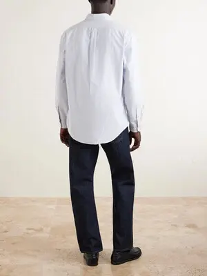 Polo Ralph Lauren Button-down Collar Logo-embroidered Striped Cotton Oxford Shirt - Blue