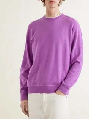 Massimo Alba Cashmere Crewneck Sweater - Purple