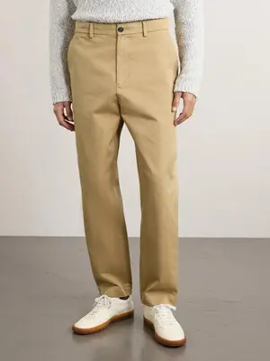 Barena Venezia Straight-leg Cotton-gabardine Trousers - Neutrals