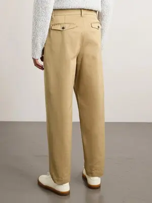 Barena Venezia Straight-leg Cotton-gabardine Trousers - Neutrals