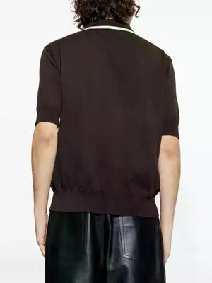 JIL SANDER Zip-collar Polo Shirt - Brown