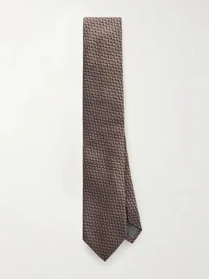 Brunello Cucinelli 7.5cm Silk Tie - Brown