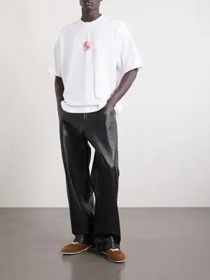 Vetements Straight-leg Leather Trousers
