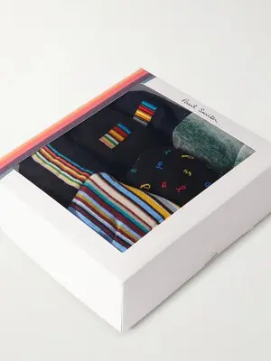 Paul Smith Striped Cotton-blend Socks