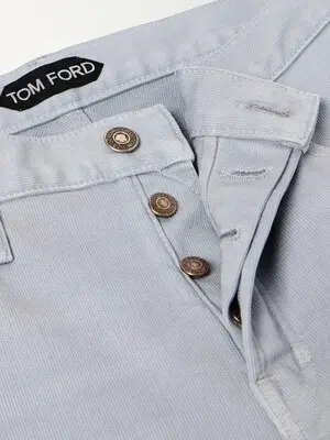 TOM FORD Slim-fit Straight-leg Cotton-blend Trousers