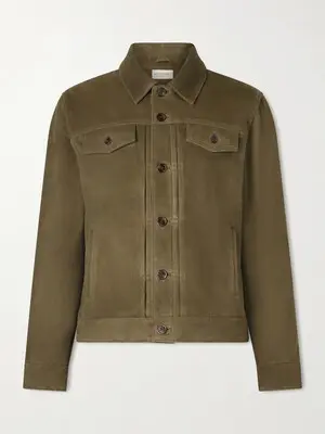 Officine Générale Liam Suede Jacket - Green