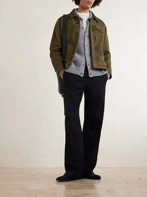 Officine Générale Liam Suede Jacket - Green