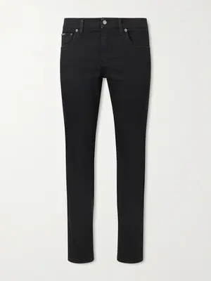Dolce & Gabbana Slim-fit Straight-leg Jeans - Black