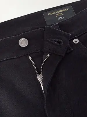 Dolce & Gabbana Slim-fit Straight-leg Jeans - Black