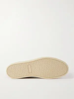 TOM FORD Warwick Perforated Leather Sneakers - Brown