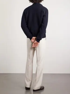 Dunhill Cotton And Cashmere-blend Jacket - Blue