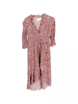 Ba&sh V-neck Ruffled Midi Dress