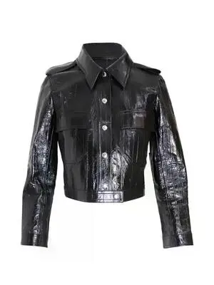 LOUIS VUITTON Cropped Leather Jacket