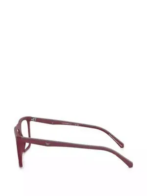 Emporio Armani Rectangle-frame Eyeglasses - Red