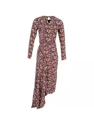 Vilshenko Asymmetric Printed Dress