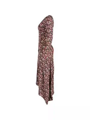 Vilshenko Asymmetric Printed Dress