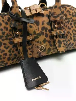 Pinko Leopard-print Tote Bag - Brown