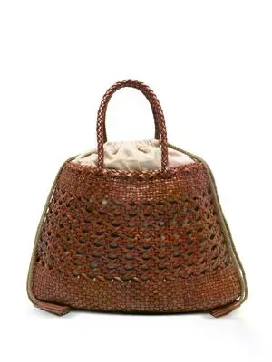 Dragon Diffusion Santa Cano Woven Leather Tote Bag - Brown