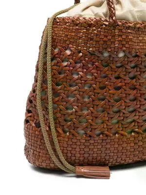 Dragon Diffusion Santa Cano Woven Leather Tote Bag - Brown