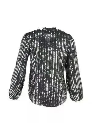 Rixo Stripe Sequin Top