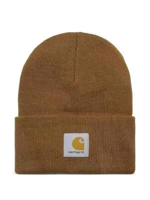 Carhartt Work In Progress Logo Beanie Hat - Brown