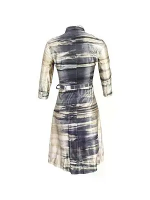 Prada Printed Shirt Dress With Belt