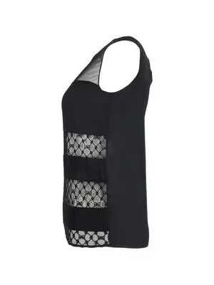 Maje Sheer-panel Silk Top