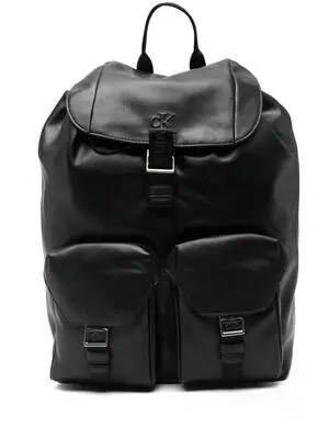 Calvin Klein Flap-pocket Backpack - Black