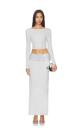 Superdown Yara Maxi Skirt Set - Grey