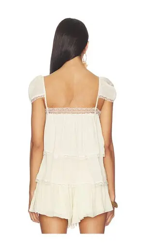 SWF Lace Trim Babydoll Top
