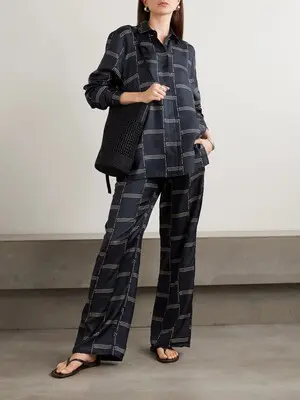Matteau Printed Silk-twill Shirt