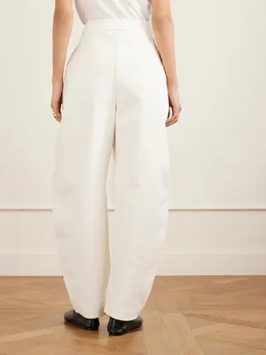 RÓHE Cotton Wide-leg Trousers - White