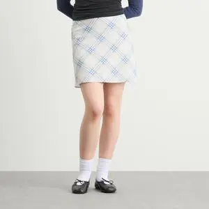 KIJUN Essential Check Mini Skirt